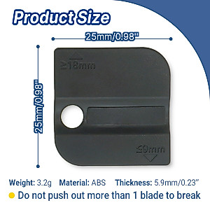 T TOVIA Blade Breaker - Portable Snap Off Blades 9mm-25mm with Keychain Hole Storage, Safely Dispose Used Blades, Lightweight & Easy to Carry (Black)