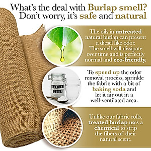 Burloptuous 40" x30 Feet Gardening Burlap Roll - Multipurpose Natural Burlap Fabric, High Density Jute Fiber Material for Decorations, Center Pieces for Home, Rustic Party Décor