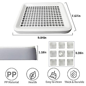 Fhiny Guinea Pig Litter Box, Small Animal Potty Training Rabbit Bedding Litter Pan with Disposable Cage Liners Square Cage Accessories for Guinea Pigs Rabbits Bunny Chinchillas Ferrets (Random Color)