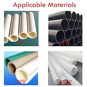 TECHTONGDA Manual Pipe Welder Electric Tube Butt Fusion Machine Pipe Welding Machine Hot Melt Solder for PE PP PB PVDF PPR (2.48"-6.30" four clamps)