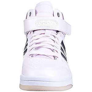 adidas Women's Postmove Mid Basketball Shoe, Almost Pink/Silver Metallic/Magic Mauve, 7