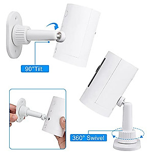 2Pack Strong Adhesive Wall Mount Compatible with Ring Stick Up Cam Wired/Battery and Ring Indoor Cam HD Security Camera,360 Degree Adjustable Mounting Bracket for Camera with 1/4 Screw Head