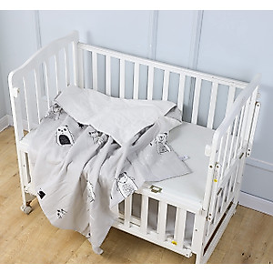 UOMNY Baby Blanket - Soft Cot Comforter Crib Baby Quilts for Boys and Girls 39x55 Inch Printed Gauze 1 Pack Baby Blanket Cradle Quilt Nursery Bed Throw Blanket Bed Cover Lightweight Bear