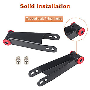 JDMON 2-3 inch Rear Drop Shackle Kit Compatible with Chevy CMC Silverado Sierra 1500HD 2500HD 3500HD 2001-2010 2WD 4WD Suspension Lowering Shackles Replace 410730