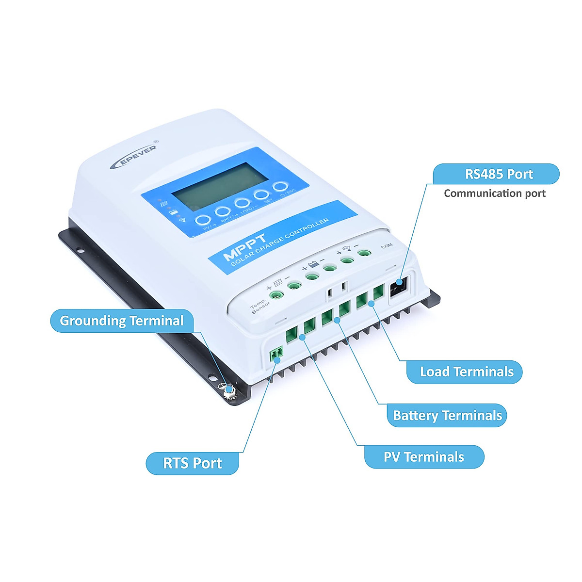 EPEVER XTRA2210N Series MPPT Solar Charge Controller, 20A Max Charge/Discharge, High-Efficiency Energy Conversion, Ideal for Off-Grid PV Systems