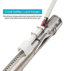 Derurizy 19.5" 62752 Grill Burner Set for Weber Genesis 300 Series, Burner Tube Replacement Weber Genesis E310 E320 E330 S310 S320 S330 EP310 EP320 EP330 with Front Control