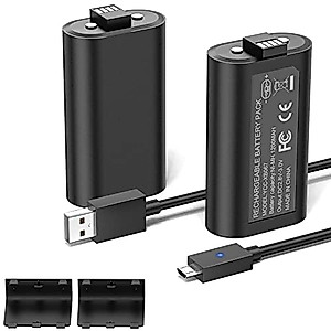 YCCSKY Controller Battery Pack for Xbox One/Xbox Series X|S, 2 X 1200mAh Rechargeable Battery Pack Play and Charge Kit for Xbox One X/S