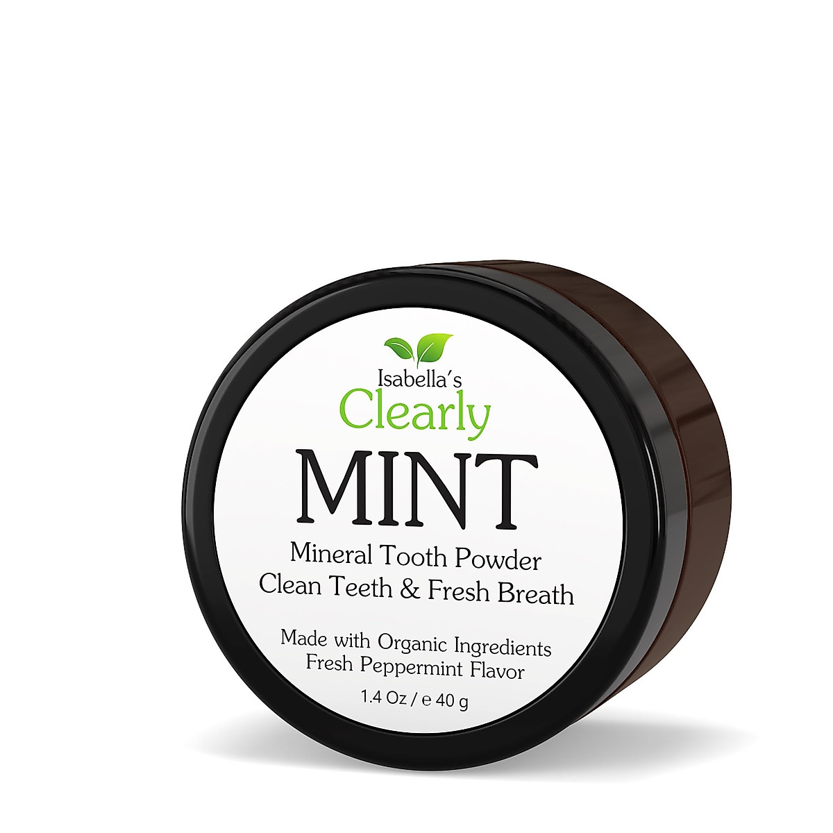 Isabella’s Clearly Mint Remineralizing Tooth Powder | Teeth Whitening Natural Fluoride Free Toothpaste for Adults, Kids, Sensitive Teeth and Gums | Xylitol, Baking Soda, Clay, Calcium (Mint Flavor)
