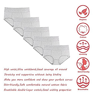 Honzadar Womens High Waist Underwear,Tummy Control briefs,Postpartum Panties,Full Coverage(Regular & Plus Size)