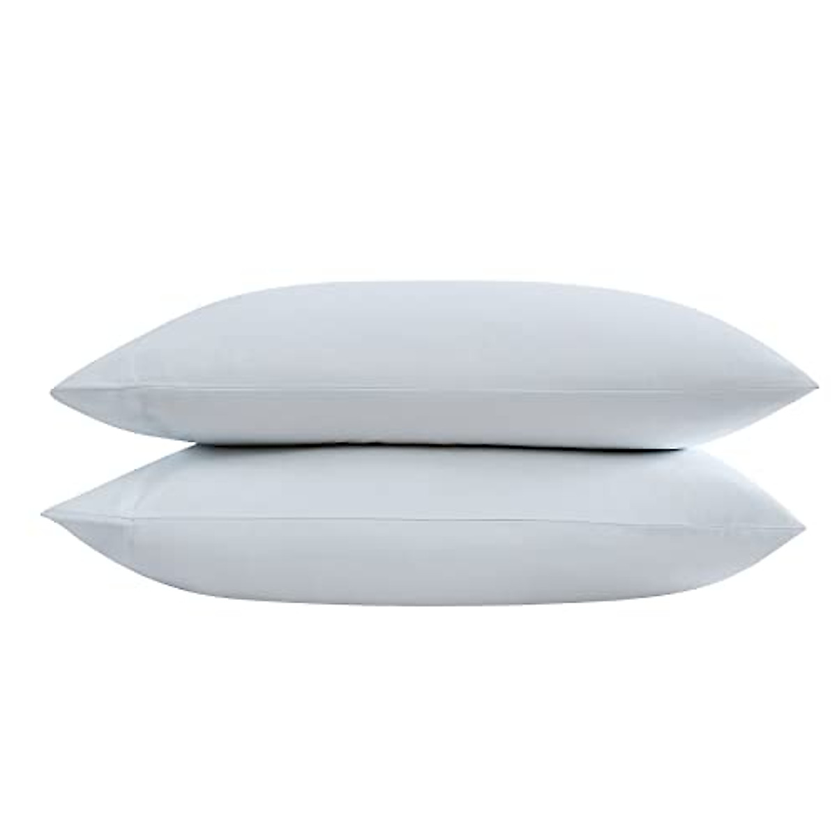 Vera Wang - Pillow Case Set, Luxury Sateen Cotton Bedding, 800 Thread Count, Soft & Smooth Home Decor (Pale Blue, Standard Pillowcases)