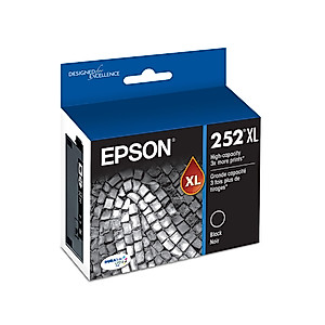 EPSON T252 DURABrite Ultra Ink High Capacity Black Cartridge (T252XL120-S) for select Epson WorkForce Printers