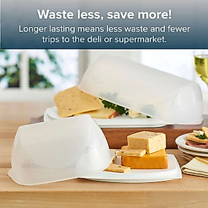 Tupperware CheeSmart Max Cheese & Deli Storage Box Large - Food Storage Container - Keeps Food Fresher For Longer - Odour-Free Fridge - 100% BPA Free Plastic - Ideal for Cheese, Dairy & Deli Meats