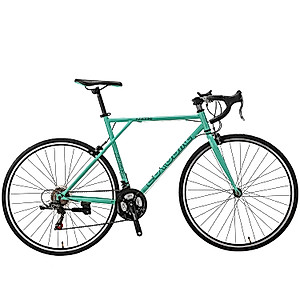 EUROBIKE OBK XC560 Road Bike 700C Wheels 54cm Frame for Men 21 Speed City Commuter Bicycle Complete Racing Bikes (Green)