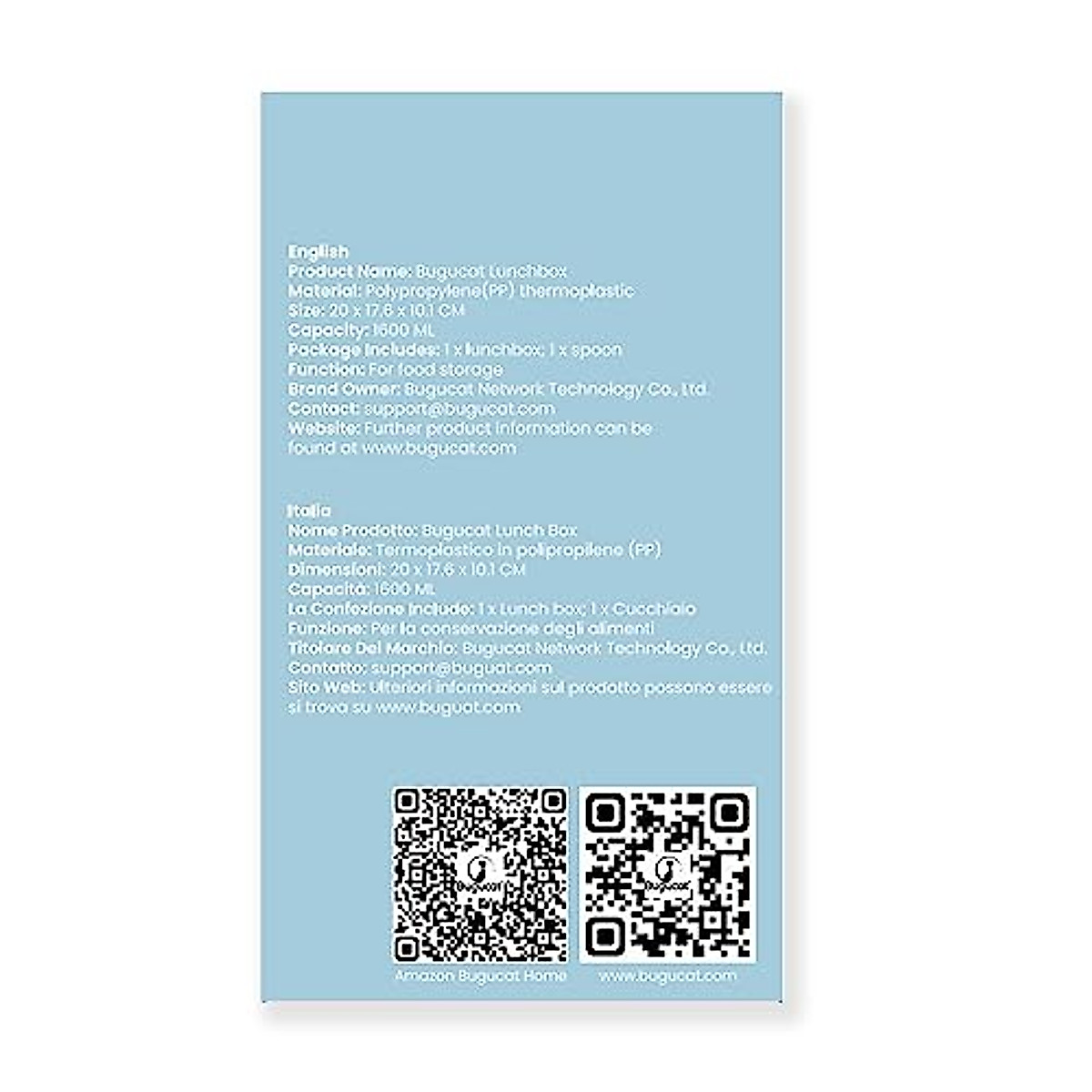 Bugucat Bento Box 54 Oz, Lunch Box with 3 Compartments and Cutlery, Reusable Lunch Containers with Ice Pack, Adults Food Storage Containers for Work Picnic, Dishwasher-safe, BPA-Free