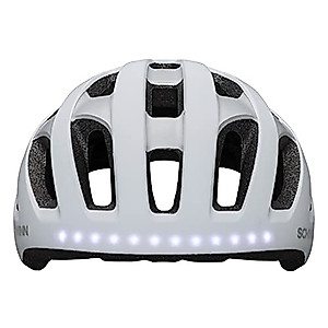 Schwinn LED Insight ERT Bike Helmet for Youth Boys Girls, Front & Rear LED Lights, Can Fit Head Circumference 54-58 cm, 19 Air Vents, Adjustable Strap, Medium White