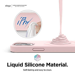 elago Magnetic Silicone Case Compatible with MagSafe iPhone 12 and Compatible with iPhone 12 Pro 6.1 Inch - Built-in Magnets, Compatible with All MagSafe Accessories (Lovely Pink)