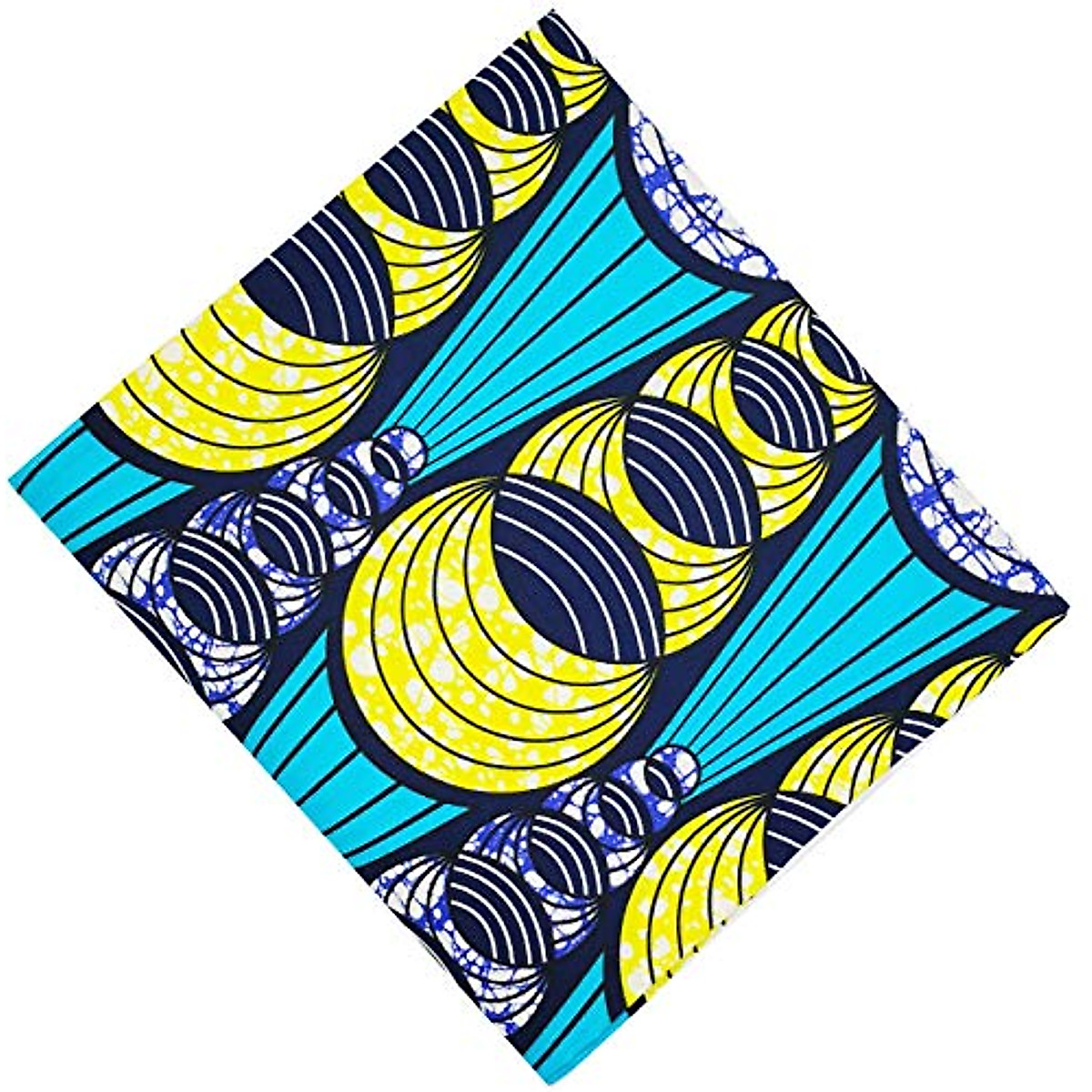 African Fabric African Print Fabric Ankara Wax 6 Yards Ankara Fabric Kente Cloth Fabric by The Yard (The Natural Pattern)