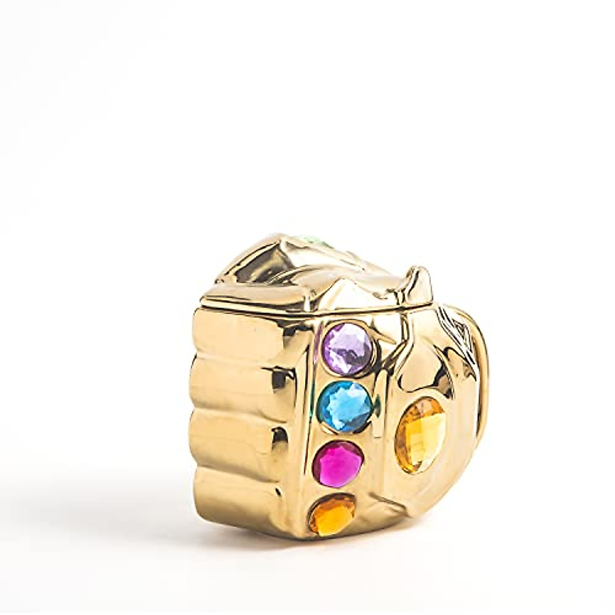 Zak Designs Marvel Thanos Unique 3D Sculpted Ceramic Coffee Mug, Collectible Keepsake Tea Mug for Hot Drinks (15 oz, Non BPA, Thanos Infinity Gauntlet)