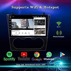Wizanic 9 Inch HD Touchscreen Android 12 Car Stereo for Nissan Teana Altima 2008-2012 Manual A/C Car Radio Apply CarPlay with GPS Navigation Bluetooth Wi-Fi FM USB
