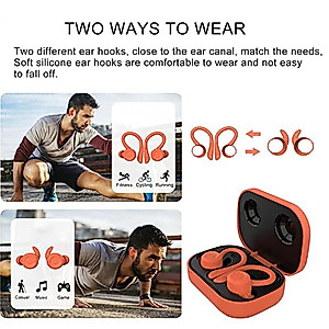 Wireless Bluetooth Earphone Sports Waterproof TWS Wireless Headphones HiFi Stereo Earbuds Noise Cancelling Headset with Mic (T20 Black-Button)