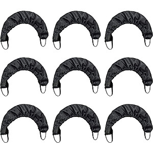 9 Pieces Beard Bandana Beard Covers Facial Beard Apron Caps Facial Beard Guard Bedtime Bib (Black)