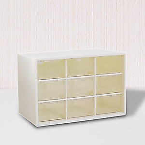 Colaxi Mini Drawer Organizer for Desk Desktop Storage Box Jewelry Storage Case Beads Organizer for Office Supplies Vanity Art Supply, White