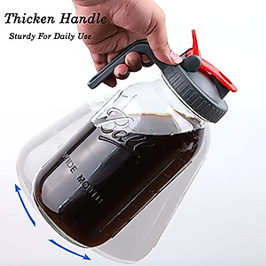 Cold Brew Coffee Maker Mason Jar Wide Mouth Iced Coffee Pitcher 32 Oz coffee container With Stainless Steel Coffee Filter For Iced Brew Coffee, Sun Tea, Lemonade, Iced Tea and homemade drinks