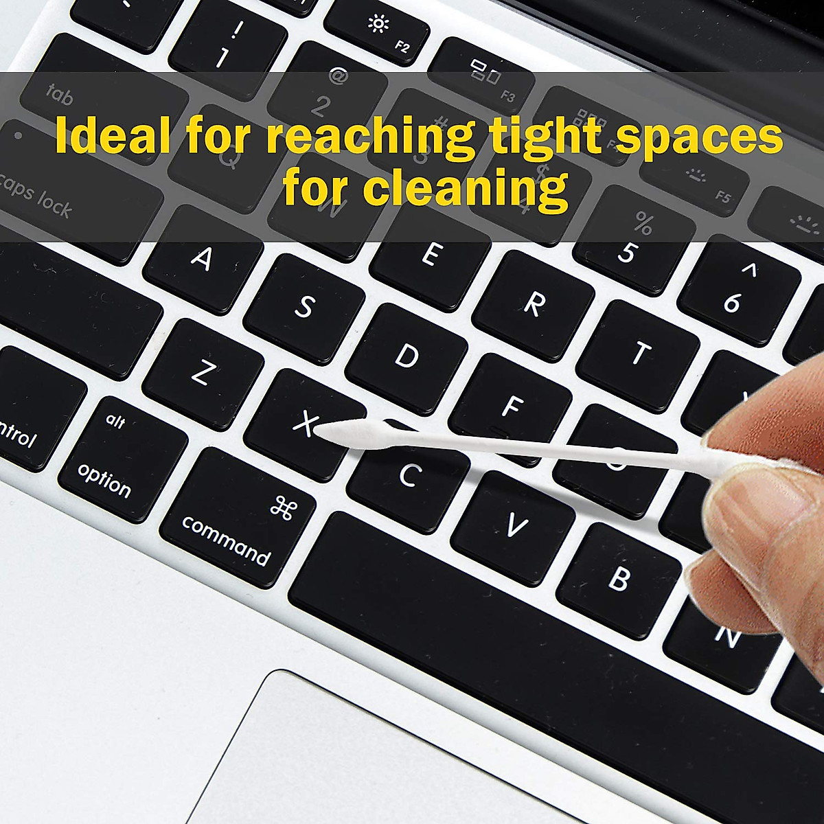 800 Pieces Cotton Swabs, Double Tipped Precision Tips Cotton Buds Spiral Head Multipurpose(4 Packs, 200 Pcs, 1 Pack)