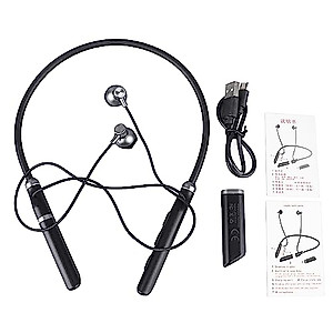 Tangxi Bluetooth5.3 Headphones, Noise Cancelling Strong Bass Stereo Neckband Bluetooth5.3 Headphones, Sweatproof Waterproof Wireless Sports Earbuds for Sports, Music, Conference