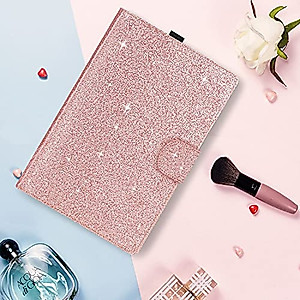 Fingic Case for All-New Amazon Fire HD 10 & for Fire HD 10 Plus (11th Generation, 2021 Release) Glitter Sparkle Slim Folding Stand Cover with Auto Wake/Sleep Smart Case for Fire HD 10 Tablet 10.1 Inch