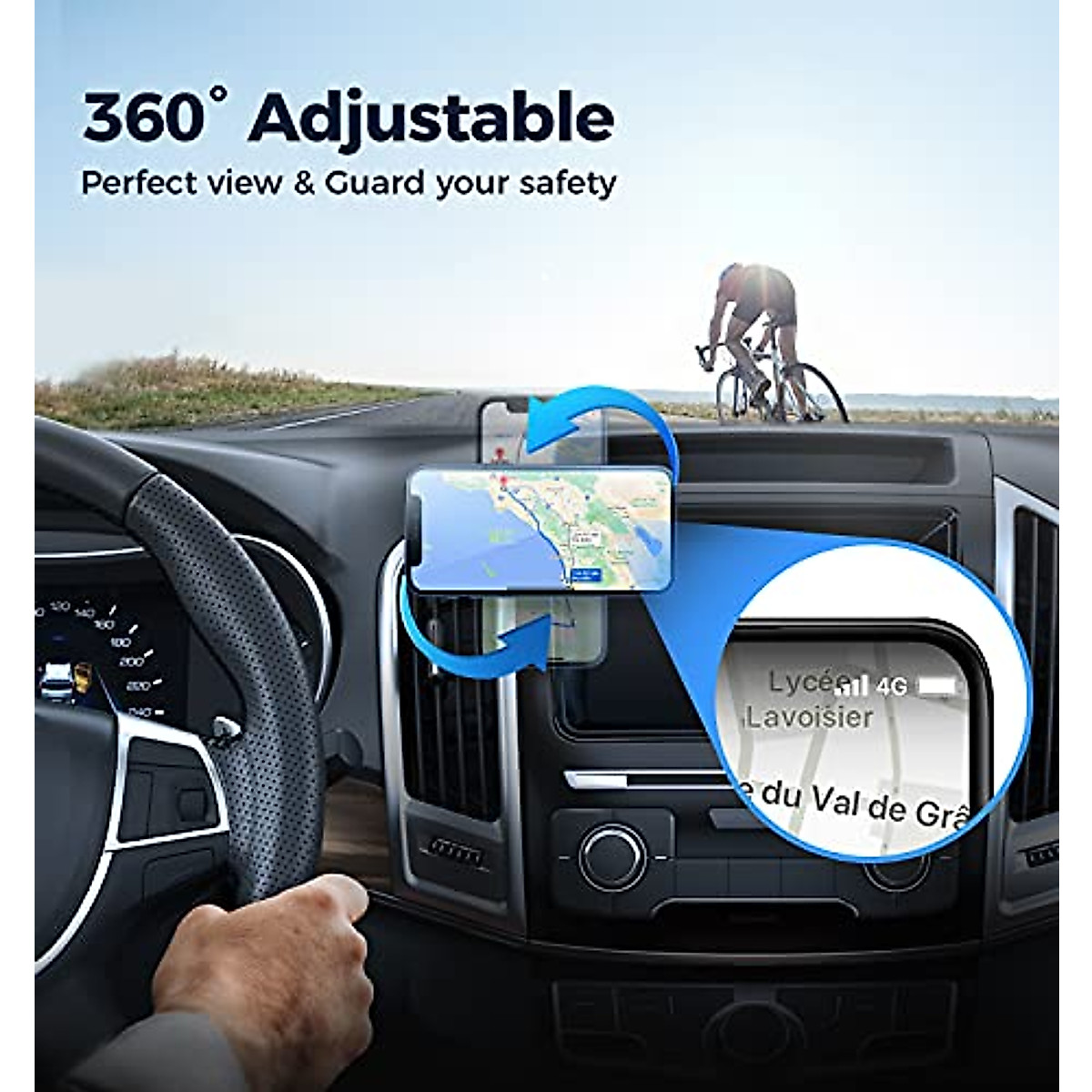 2 Pack Metal Magnetic Phone Holder for Car [ 2022 Upgrade 8X N52 Magnets] Strong Magnet Car Mount, One Second Put and Take & Dashboard 360° Rotation, Fit with iPhone and All Smartphone