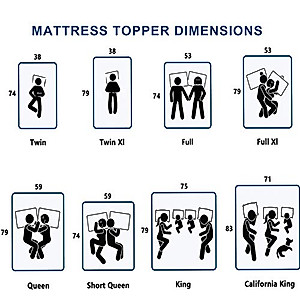 Mattress Topper King, 2-inch Medium Firmness Memory Foam Mattress Pad with Bamboo Washable Cooling Cover