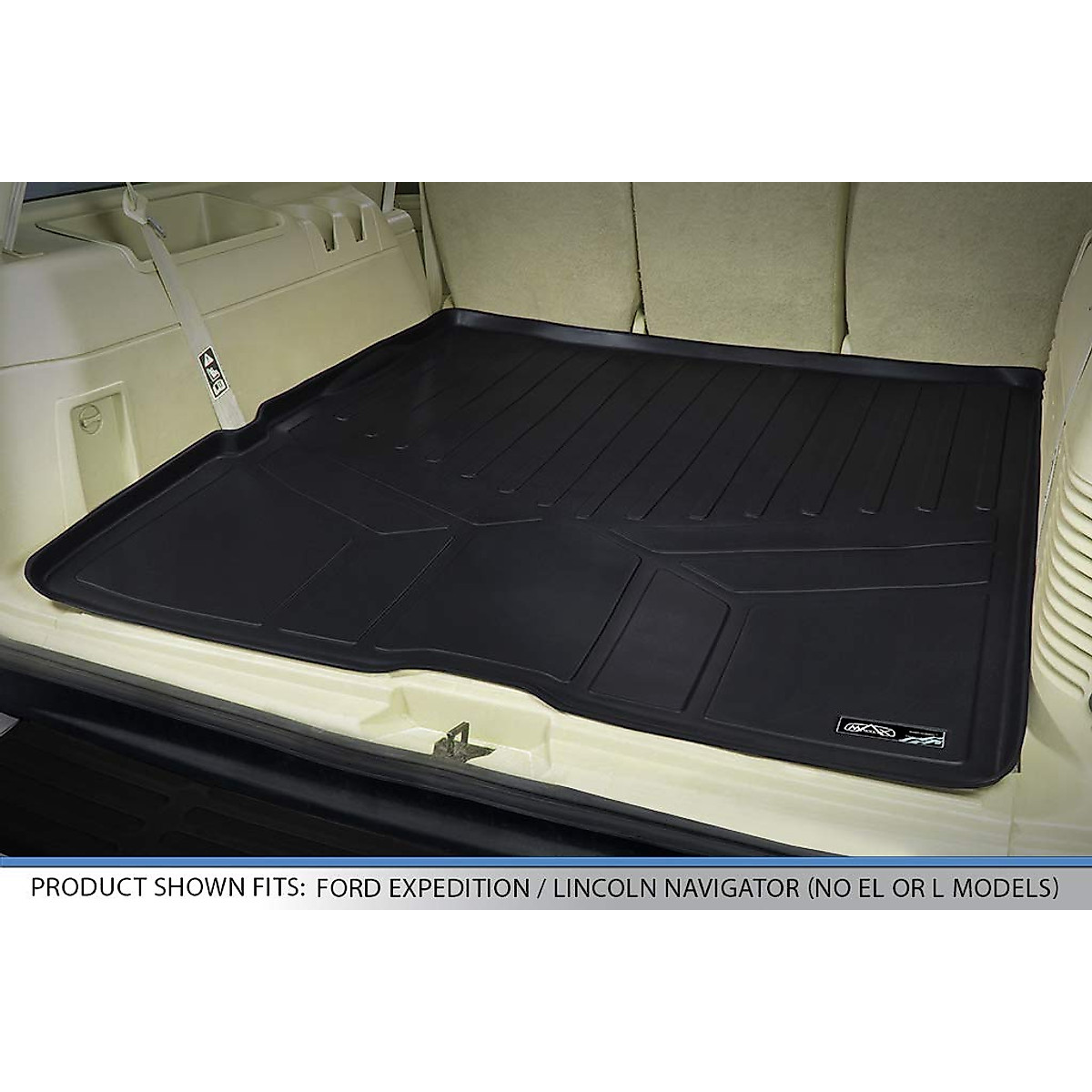 MAXLINER Cargo Trunk Liner Floor Mat Behind 2nd Row Black Compatible with 03-17 Ford Expedition/Lincoln Navigator (No EL or L Models)