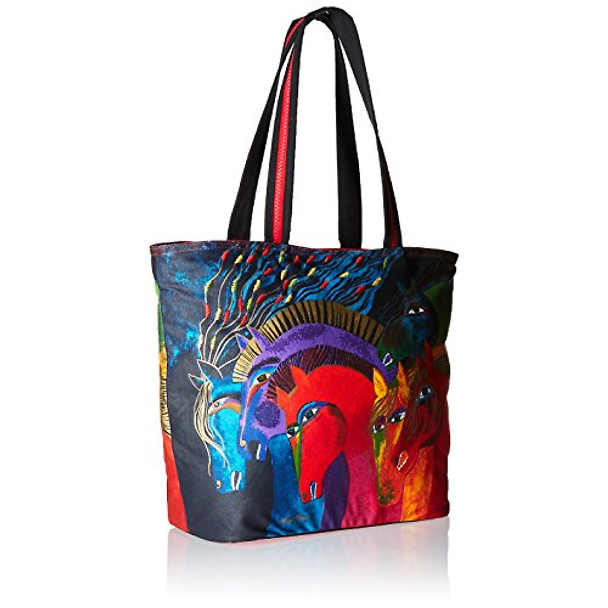 Laurel Burch `Wild Horses of Fire` Shoulder Tote, Multicolor, Large