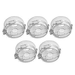 Child Safety Door Knob Cover 5pcs Clear Stove Knob Covers Child Safety Guards Universal Oven Cover Gas Cooker Protection for Home Kitchen Childproof Door Knob Cover