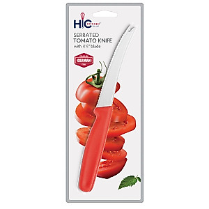 HIC Kitchen Serrated Tomato Knife, German Steel Blade