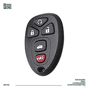 XINXUSONG KOBGT04A Car Key Fob Keyless Control Entry Remote 22733524 5 Button Vehicles Replacement Compatible with Lacrosse Cobalt Malibu G5 G6 Sky