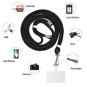 Shantime Infinix Smart 6 Case + Universal Mobile Phone Lanyards, Neck/Crossbody Soft Strap Silicone TPU Cover Bumper Shell for Infinix Smart 6 Plus (6.6”)
