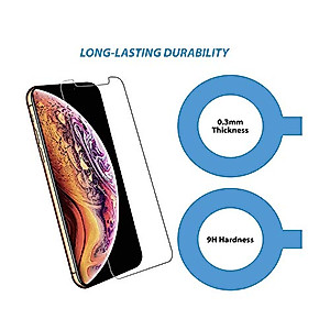 [4 Pack] Screen Protector for iPhone X, XS, 11 Pro, Beam Electronics Tempered Glass - 99% Touch Accurate with Easy Installation Tray and Accessories