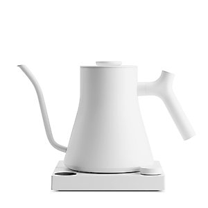 Fellow Stagg EKG Pro Electric Gooseneck Kettle - Pour-Over Coffee and Tea Pot, Stainless Steel, Quick Heating, Matte White, 0.9 Liter