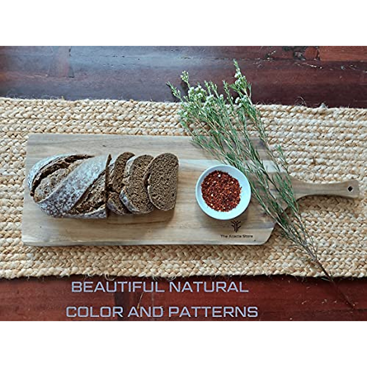 Acacia Wood Long Charcuterie Board, Made in Vietnam 24 x 8 x 0.8 Inch