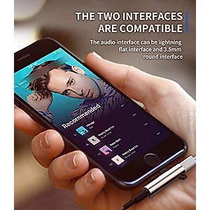 Headphone Adapter Lightning to 3.5mm AUX Audio Jack and Charger Extender Dongle Earphone Headset Splitter Compatible with iPhone 12 Mini 11 pro max xs xr x se2 7 8 Plus for Ipad Air Cable Converter