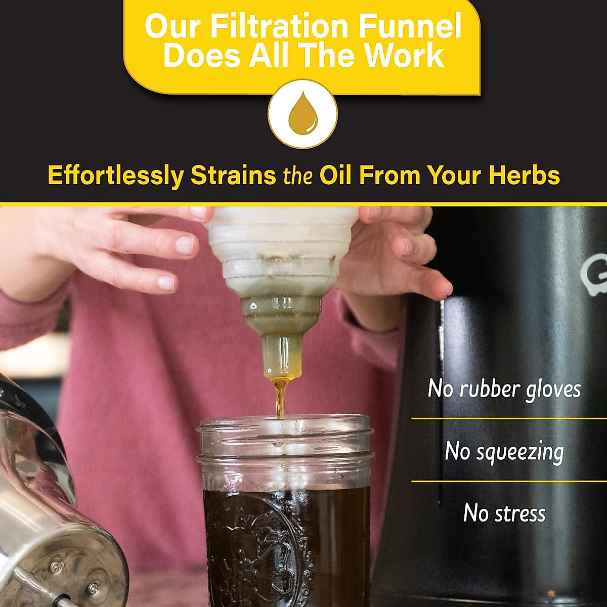 Ghost Infuser - Herbal Botanical Extractor and Oil Infusion Machine - Fully Customizable Settings - Easy to Use to Make Your Own Infused Oil Edibles & Treats