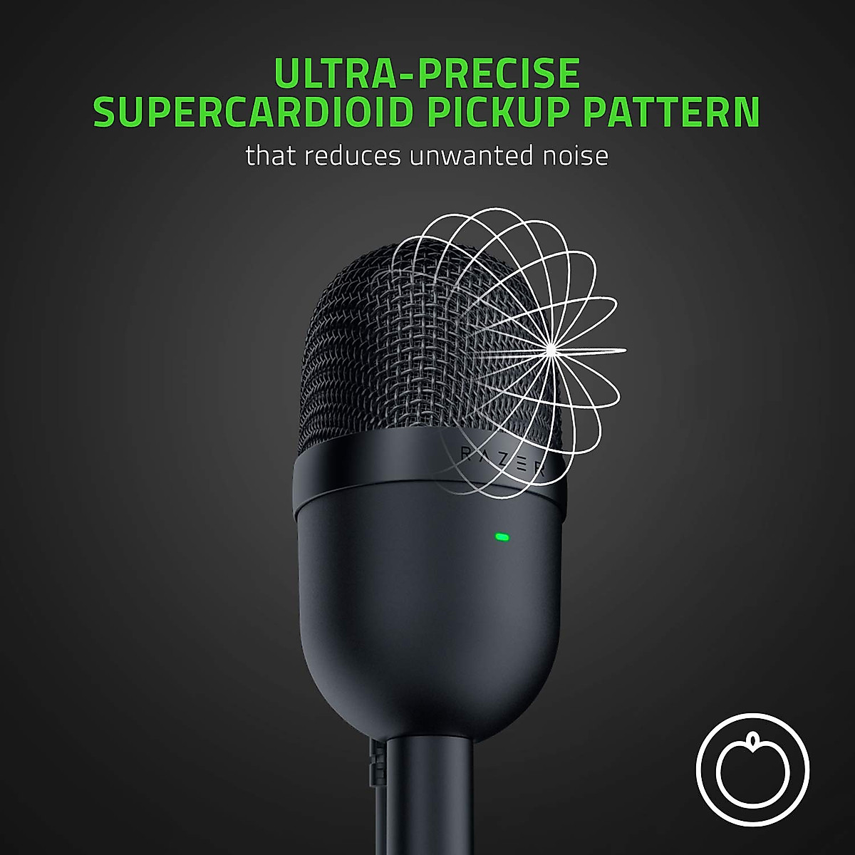 Razer Seiren Mini Ultra-Compact USB Streaming Microphone: Shock Resistant - Black (Renewed)