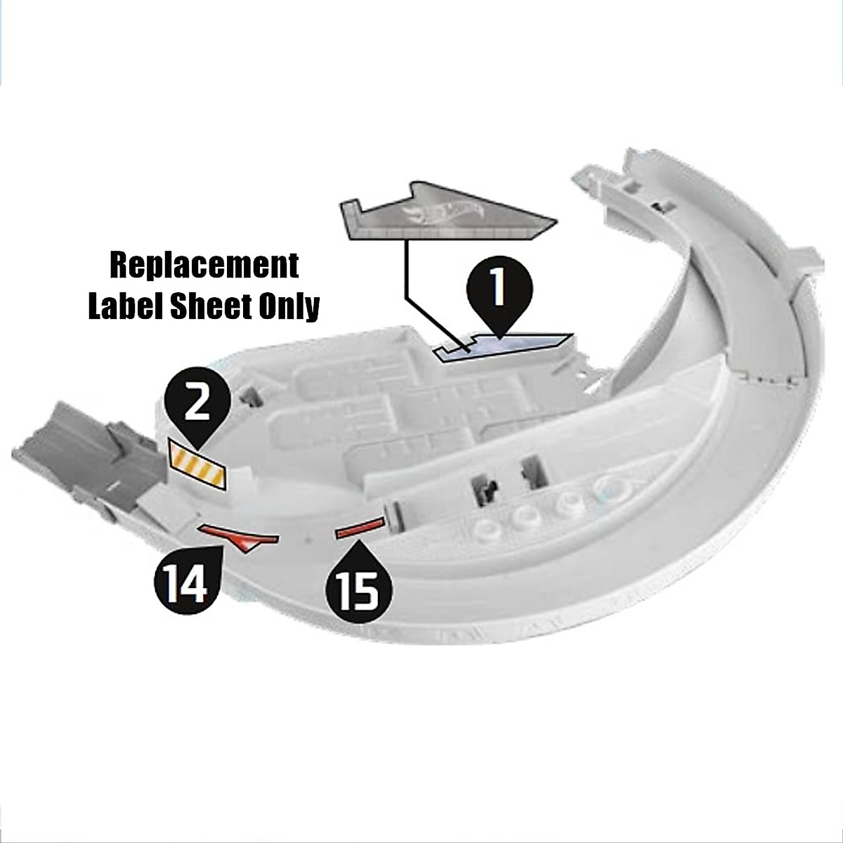 Replacement Stickers for Hot-Wheels City Ultimate Garage GJL14 - Die-Cast Cars Playset ~ Replacement Label Sheet
