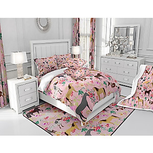 Horse Flannel Fleece Throw Blanket for Sofa Couch Girls Boys Kids 40"x50" Cute Animal Horses Flowers All Season Bed Blanket Room Decorations Horse Lovers Fuzzy Blanket Farmhouse Pink Plush Blanket