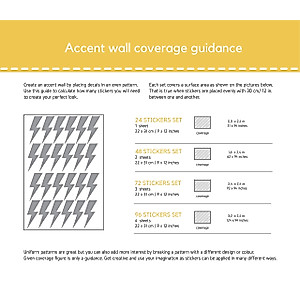 White Lightning Bolt Wall Decals, Removable Superhero Thunder Vinyl Stickers Home Decor for Boys Room Nursery Kids Bedroom Playroom Easy Peel and Stick Decor- 24 elements