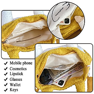 XACKWUERO Cute Plush Goose Bag Funny Cartoon Goose Purse Tote Handbag Large Capacity Crossbody Bag Novelty Purses for Women (Blue)