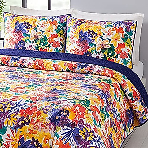 Makers Collective Garden in Bloom Quilt Set Purple Twin