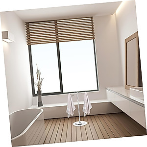 Anneome Bath Towel Rack Towel Rail Bag Rack Round Bottom Vertical Metal Hangers Bags Tower Hanger Dressing Table Kitchen Towel Rack Balance Stainless Steel No Punching